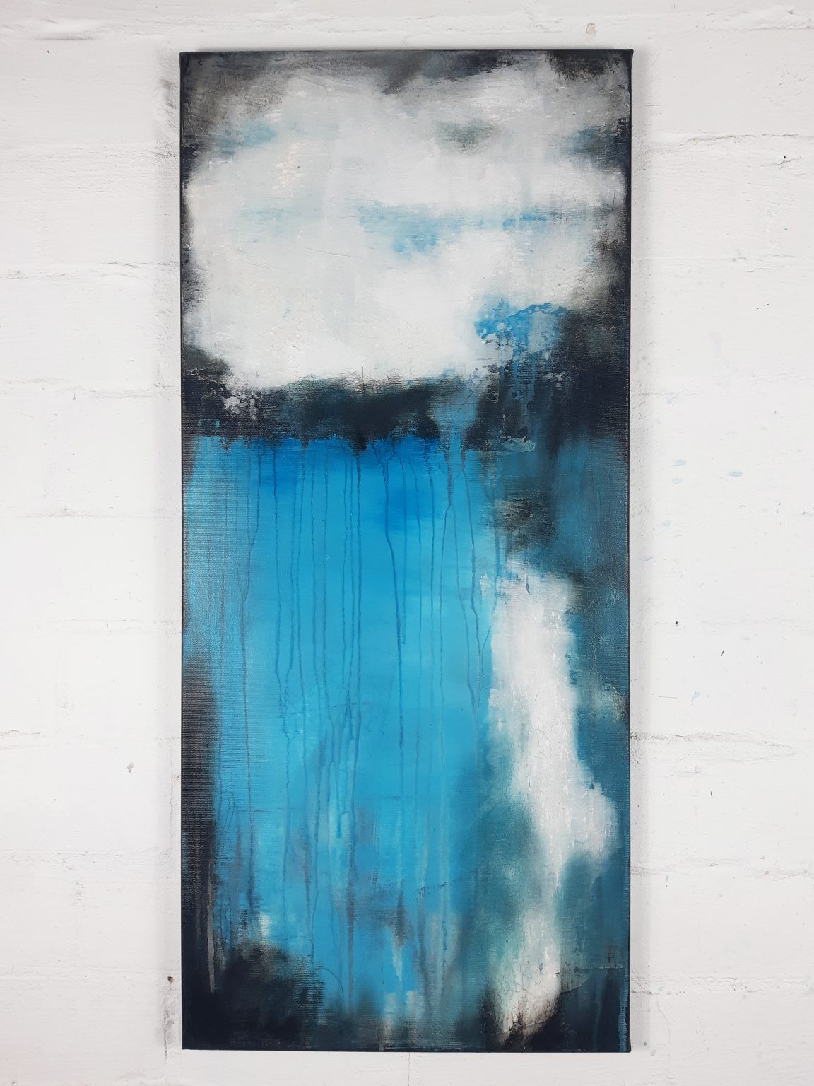 „Wege und Spuren #25 - Triptychon Strukturbild Gold Weiß