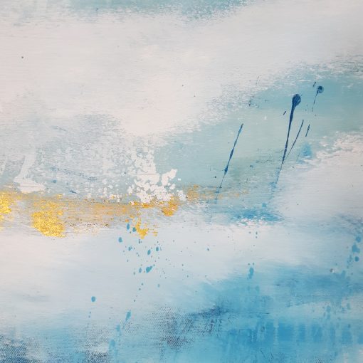 ‘NOCH EIN TAG AM MEER #4’ – abstrakte Kunst Blau
