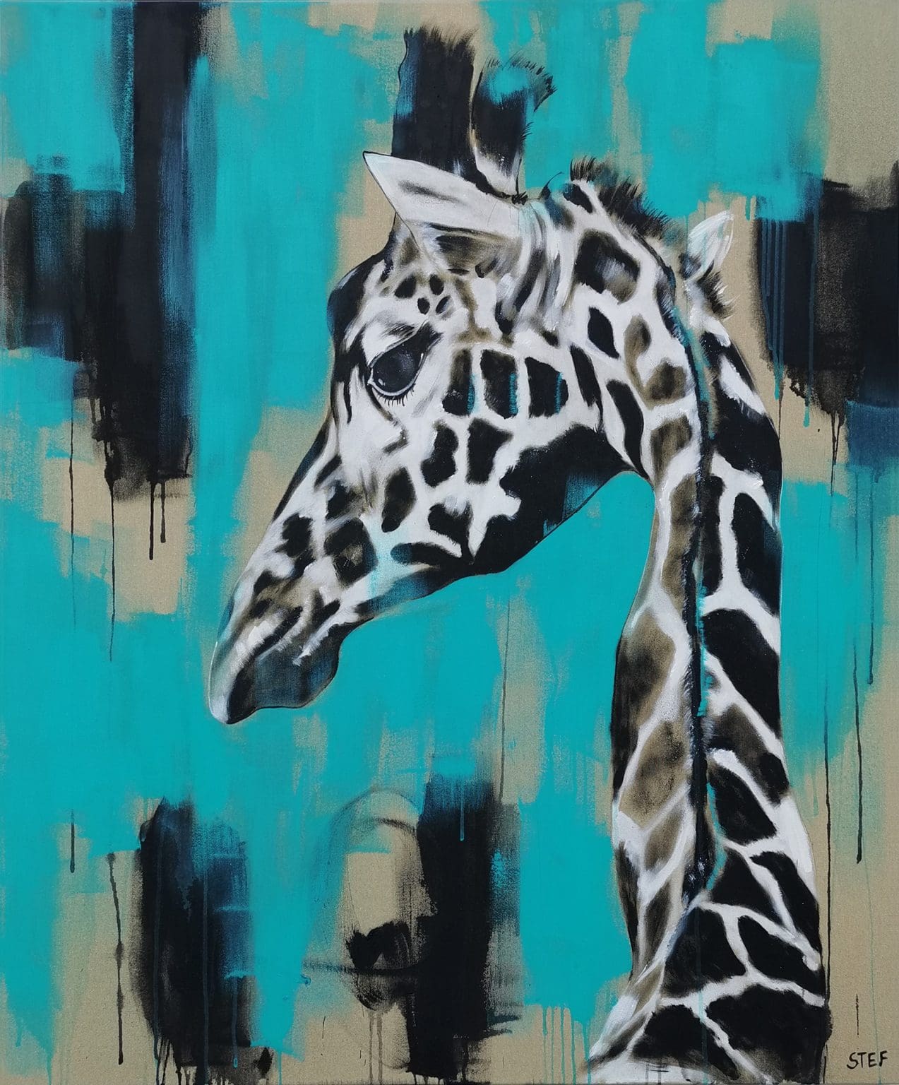 GIRAFFE - Gemälde modern - Atelier Stefanie Rogge